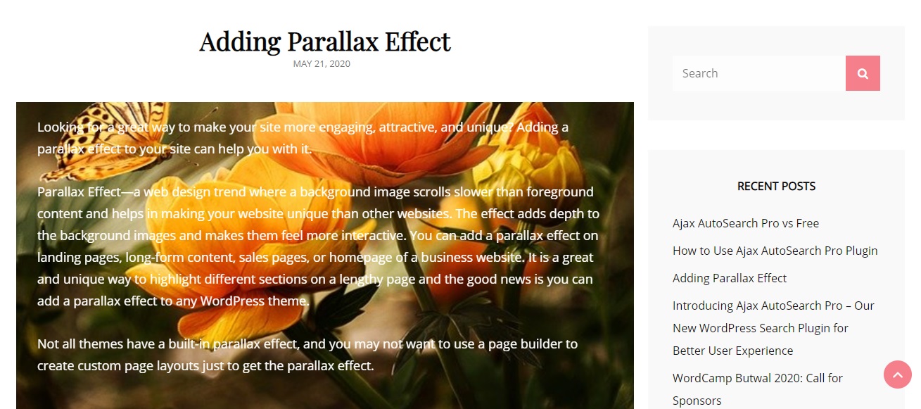 How to Add a Parallax Effect to Any WordPress Theme