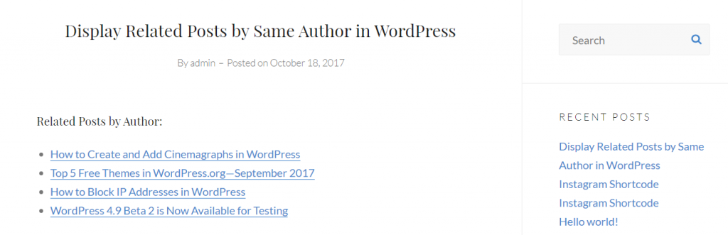 Display Related Posts by the Same Author in WordPress - DevotePress