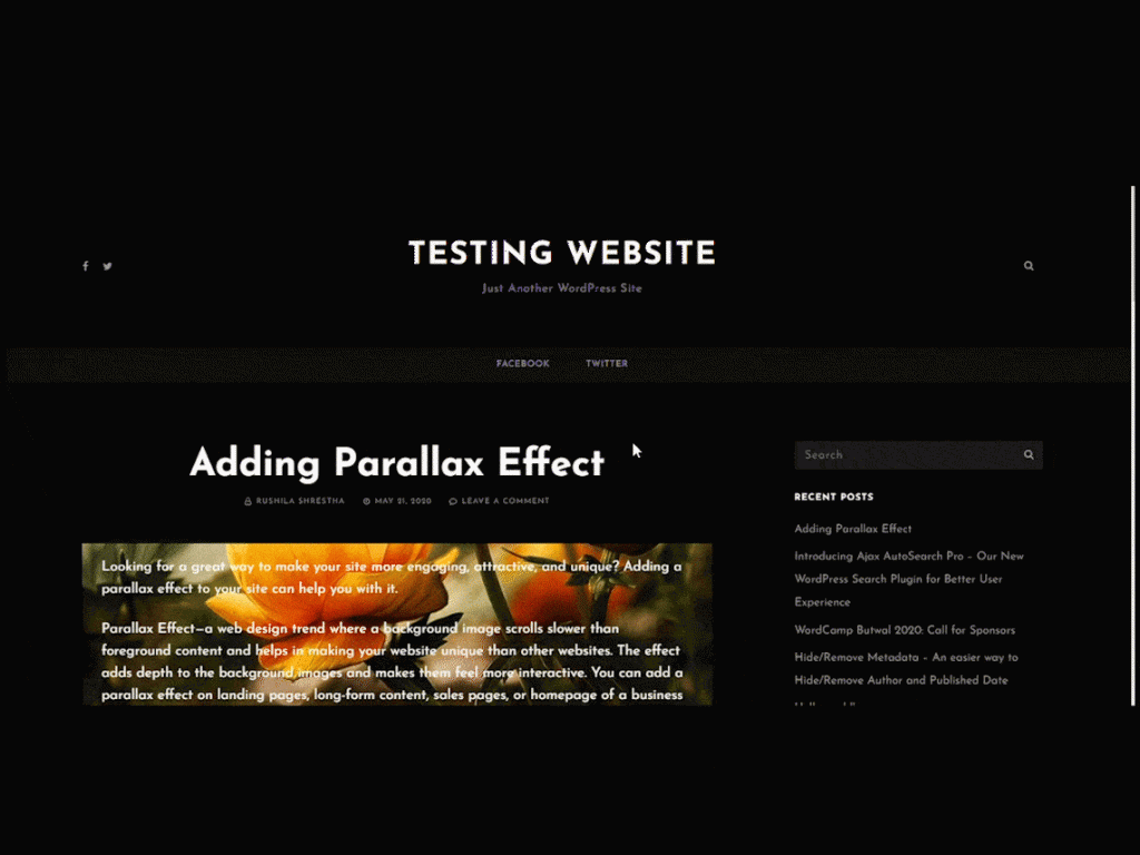 How to Add Parallax Effect on your site (For Gutenberg Editor users)
