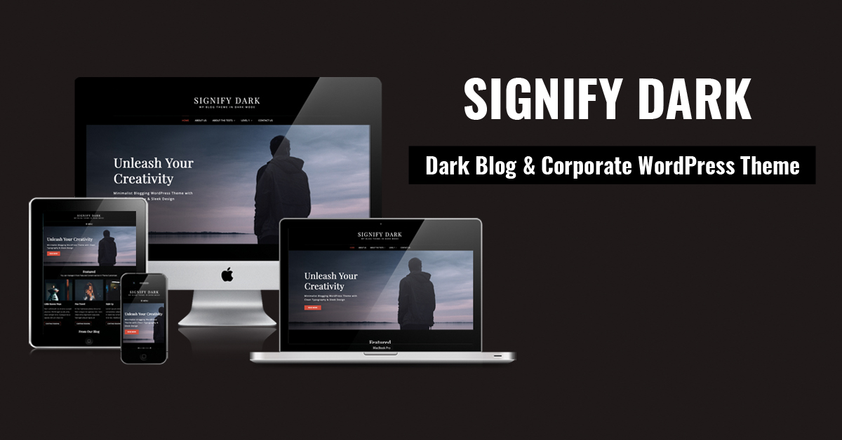 Signify Dark – A Dark Blog and Corporate WordPress Theme