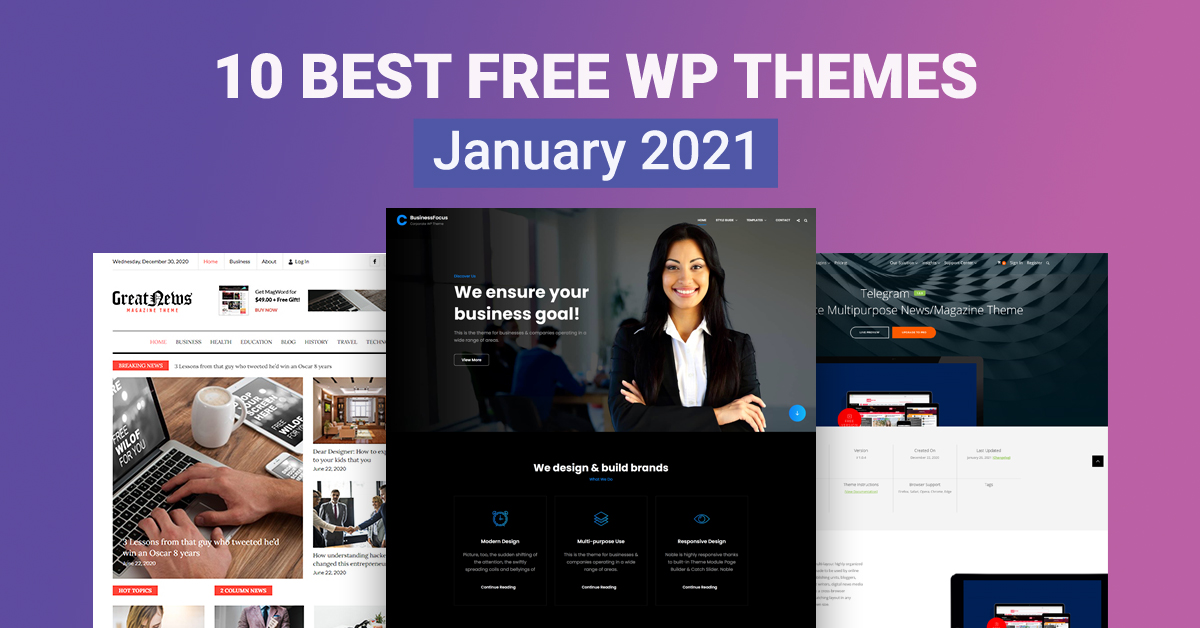 10 Best Free WordPress Themes of January 2021 - DevotePress