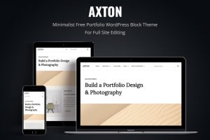 Axton: Minimalist Free Portfolio WordPress Block Theme For Full Site Editing - DevotePress