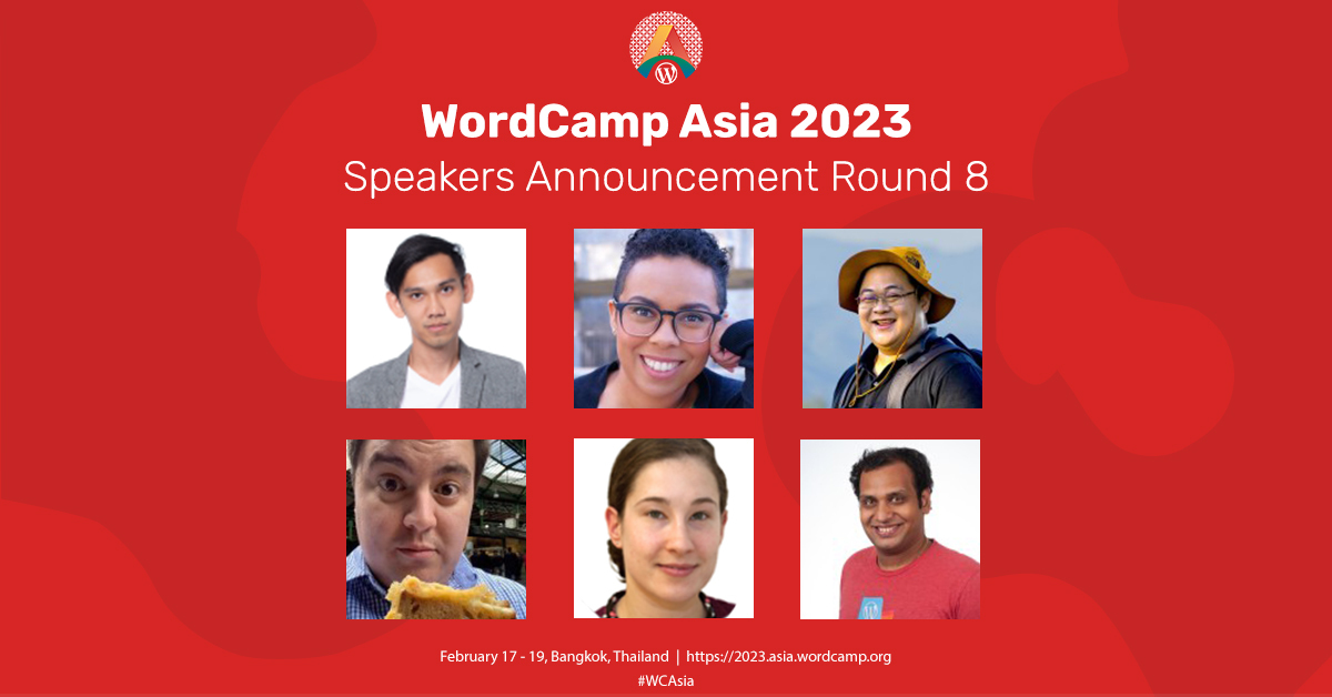 WordCamp Asia 2023 – Speakers Announcement Round 8