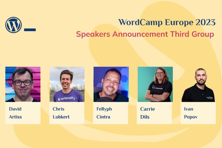 WordCamp Europe 2023 – Speakers Announcement Third Group