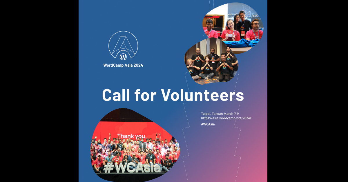 WordCamp Asia 2024 - Call For Volunteers - DevotePress