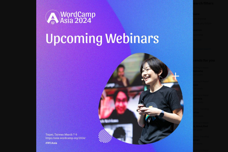 WordCamp Asia 2024 - Upcoming Webinars - DevotePress